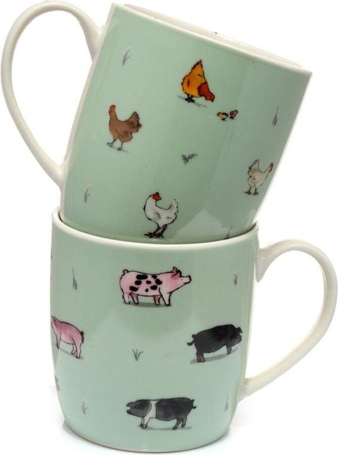 Puckator Willow Farm Set of 2 Porcelain Mugs - ShopStyle