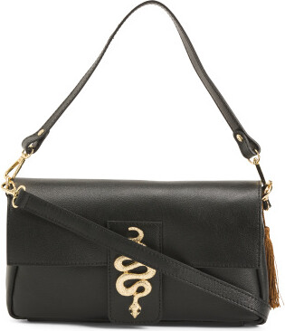 TJMAXX Leather Crossbody With Snake Hardware - ShopStyle Shoulder Bags