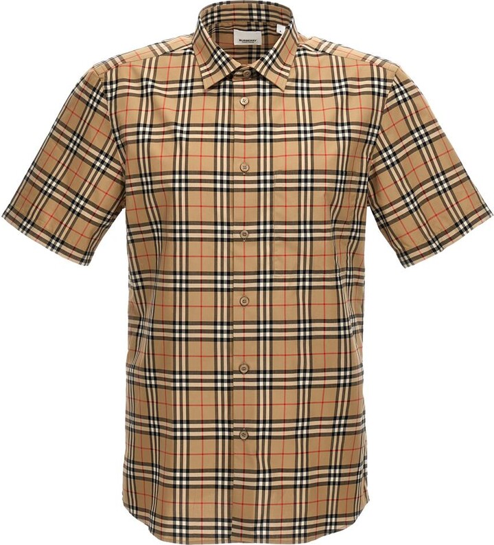 Burberry Check shirt - ShopStyle