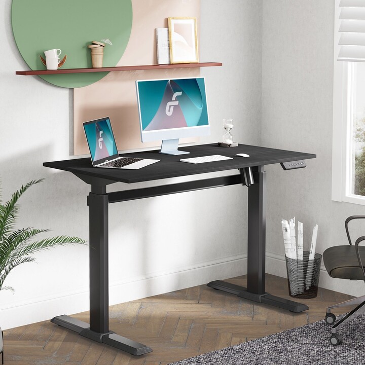 FENGE Electric Memory Height Adjustable Standing Desk Computer Desk ...
