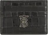 Burberry TB Croc-Embossed Leather Card Case - ShopStyle