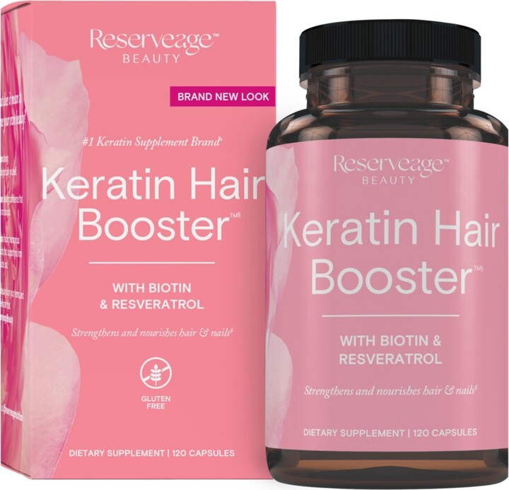 Reserveage Keratin Hair Booster, Hair and Nails Supplement, Supports ...