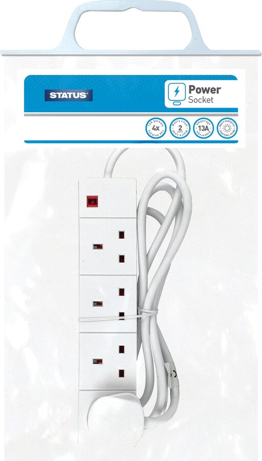 Dunelm Status 4-Way 2 Metre Extension Lead White - ShopStyle Ceiling ...