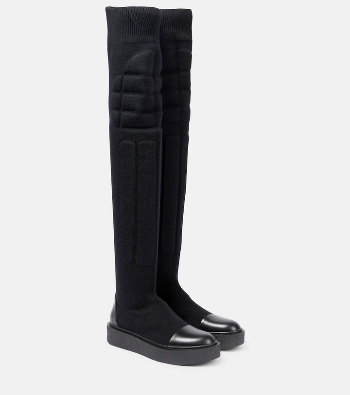 Max Mara Woolin knitted over-the-knee boots - ShopStyle