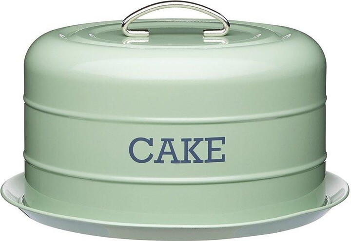 Living Nostalgia Sage Green Airtight Cake Storage Tin/Cake Dome - ShopStyle