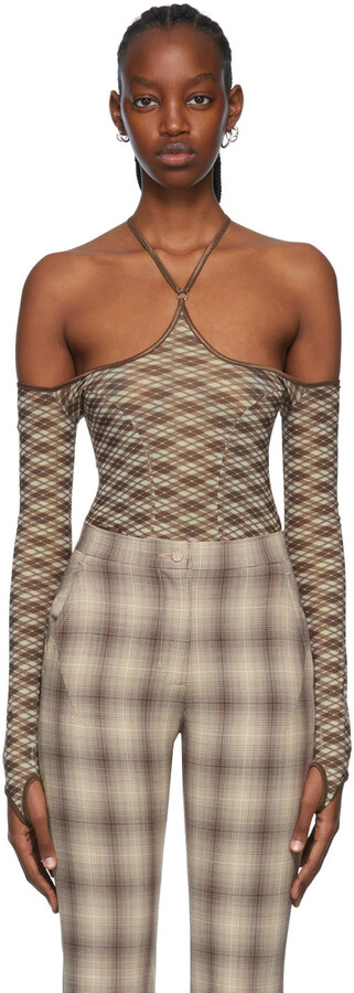 KNWLS Brown Polyester Bodysuit - ShopStyle Tops