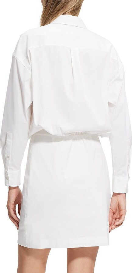 Theory Mixed-Media Shirtdress - ShopStyle Day Dresses