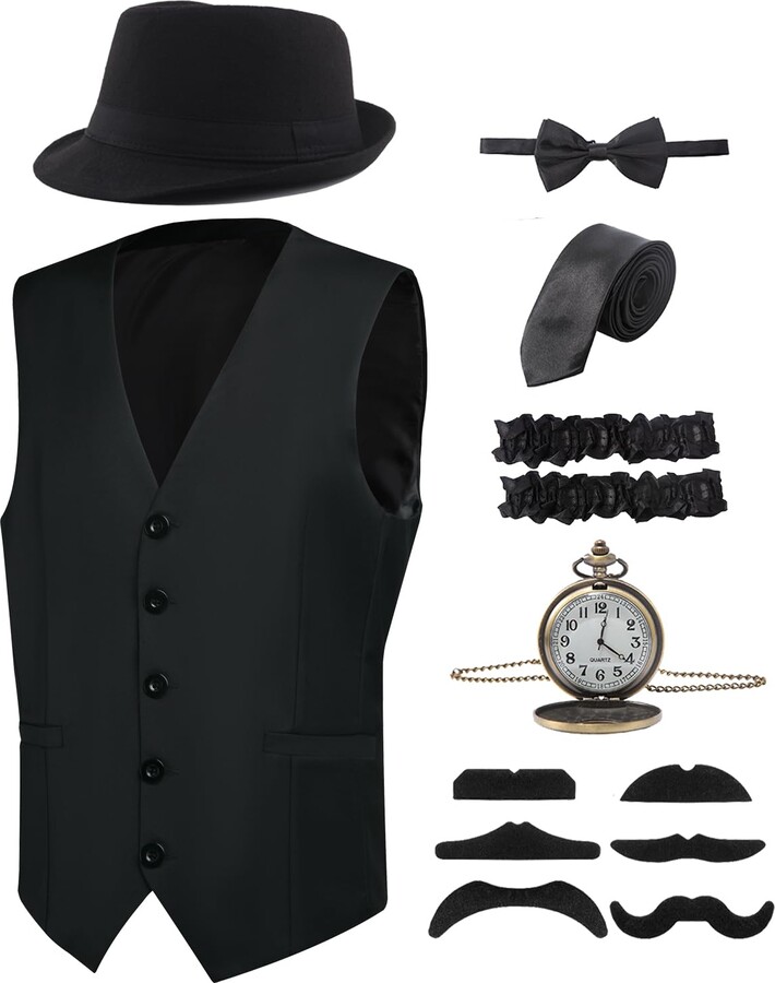 RAINDEWLL 1920s Mens Costume Roaring 20s Costumes for Men Gatsby Outfit ...