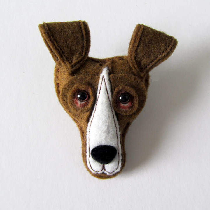 TheBigForest Handmade Felt Dog Brooch - ShopStyle Pins
