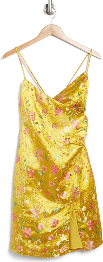 Lulus Radiantly Arrayed Floral Embroidered Satin Minidress - ShopStyle
