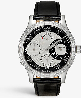 Reselfridges Watches Mens Black Silver Pre-loved Chopard L.U.C ...