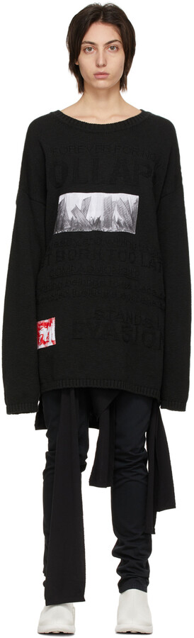 Raf Simons Black Peter De Potter Edition 'Kollaps' Patches Sweater ...
