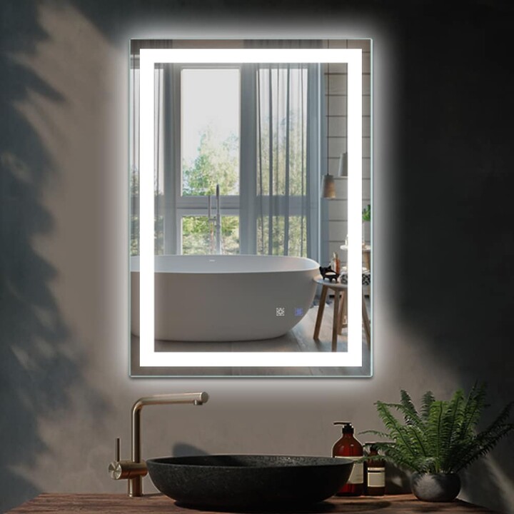 WELLFOR Backlit and Front light Bathroom Wall Led Mirror With Anti-Fog ...