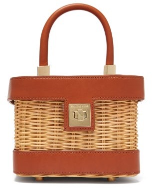 Sparrows Weave - The Cubist Wicker And Leather Bag - Tan Multi - ShopStyle