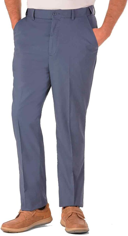 Jolliman Linen Blend Stretch Waist Men's Summer Trousers in Beige up to ...