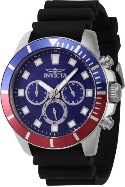 Invicta 46080 Men' Pro Diver Chronograph Blue Dial Strap Watch - ShopStyle