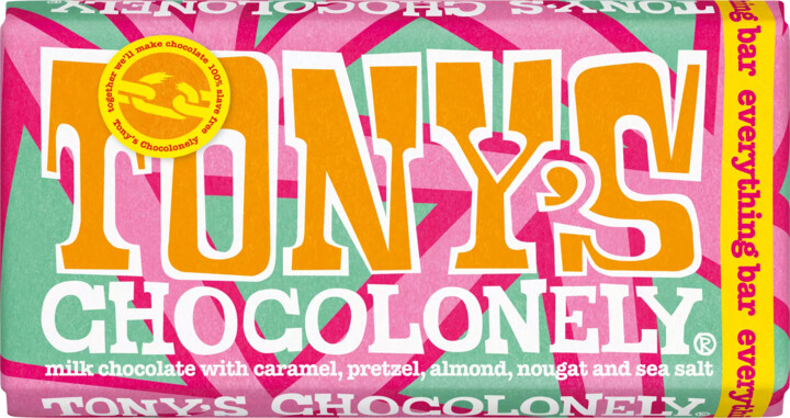 Tony's Chocolonely Milk Chocolate Everything Bar - ShopStyle Food ...