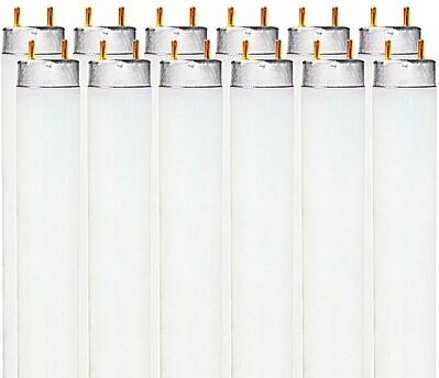 Luxrite 17 Watt, T8 Fluorescent Non-Dimmable Light Bulb, Cool White ...
