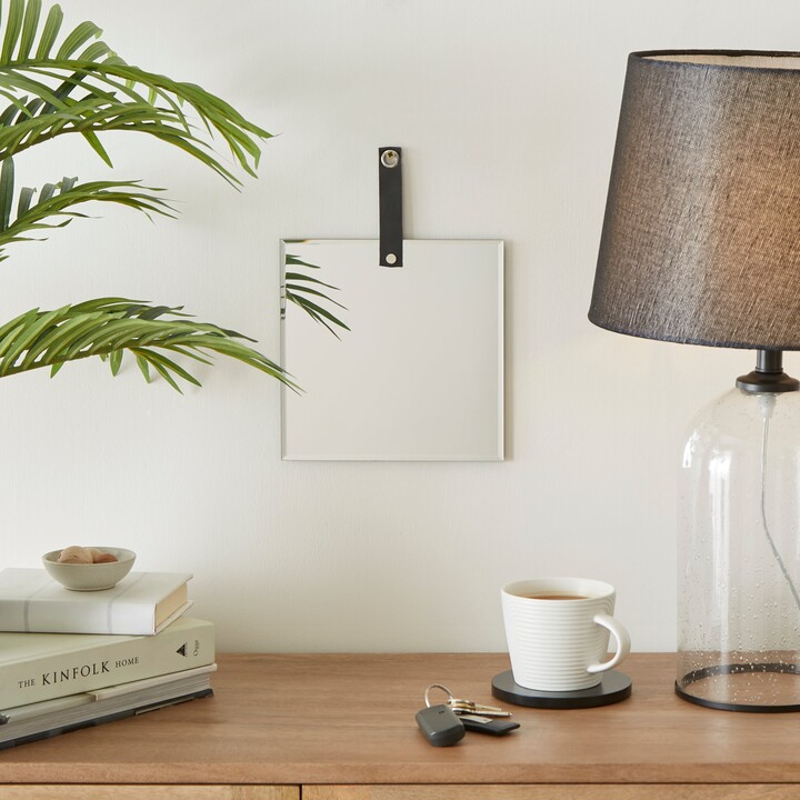 Dunelm Square Hanging Mirror 20cm X Black - ShopStyle