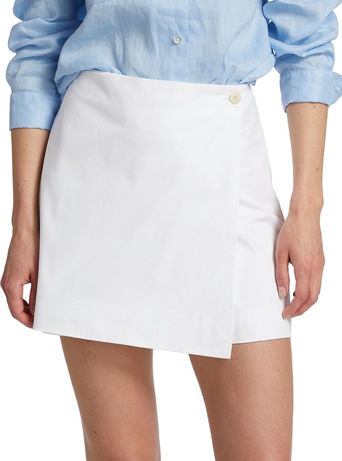 Theory Wrap Front Mini Skort - ShopStyle
