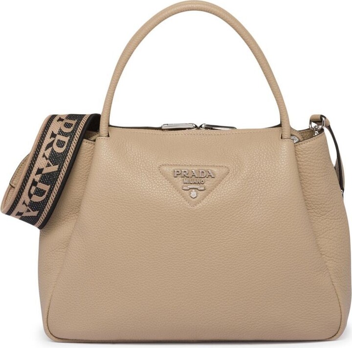 Prada Logo-Lettering Top-Handle Bag - ShopStyle