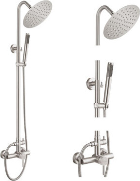 FODORL SUS304 Outdoor Shower Fixture High Pressure Shower System Wall ...