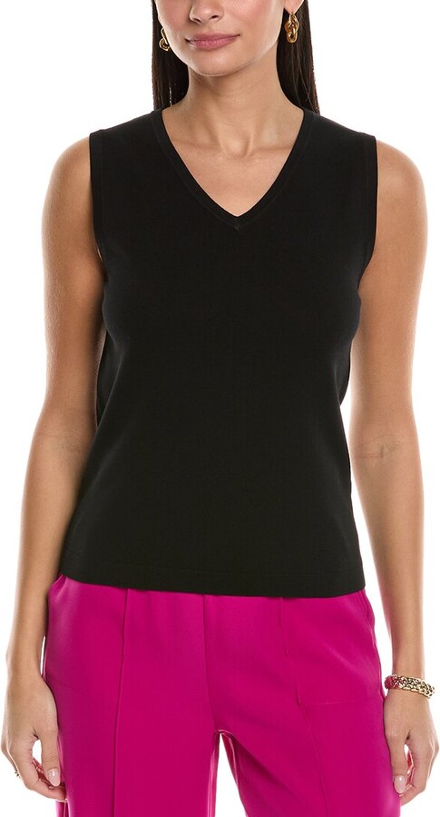 St. John V-Neck Shell - ShopStyle