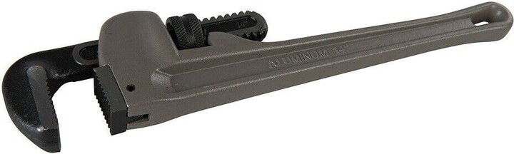 Loops 355mm (14'' Inch) Aluminium Handle Adjustable Pipe Wrench Smooth ...