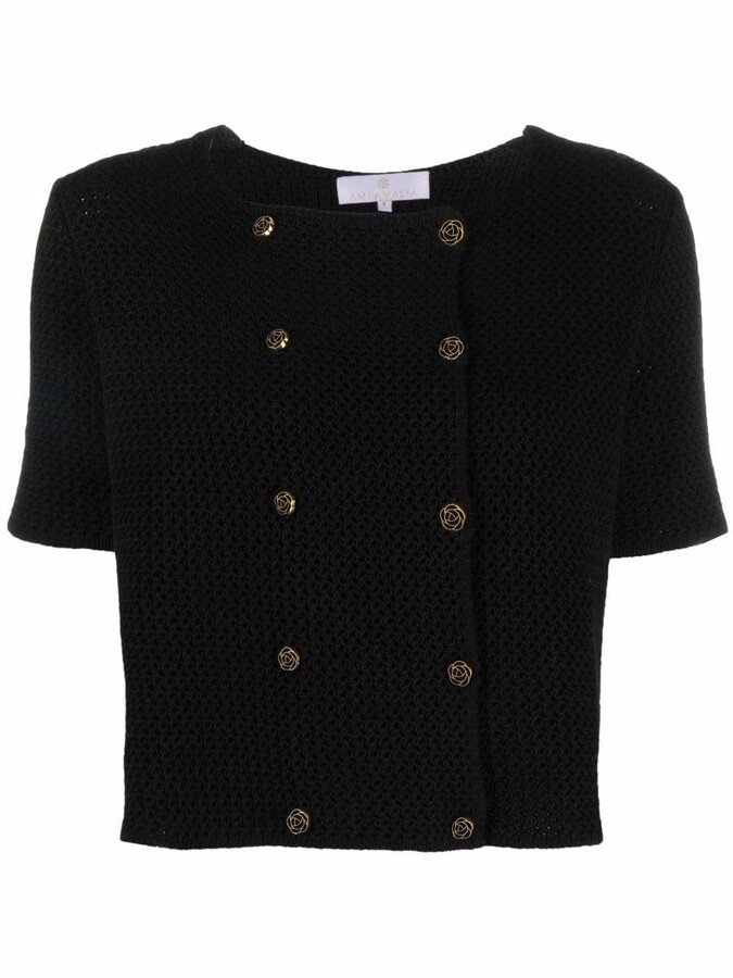Ami Amalia Double-Breasted Cardigan - ShopStyle