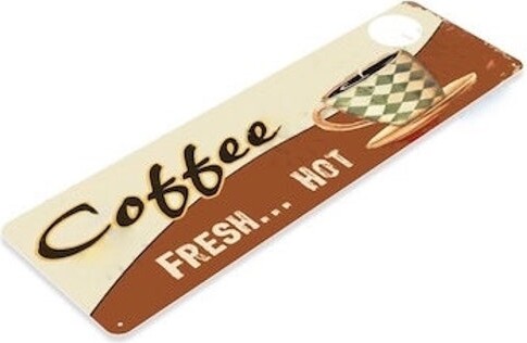Etsy Coffee Tin Sign Inch Ad Advertisement Shop Metal Poster Retro ...