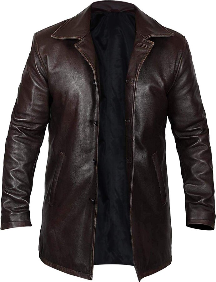 Fashion_First Mens Supernatural Dean Winchester Brown Leather Car Coat Jensen Ackles Merchandise ...
