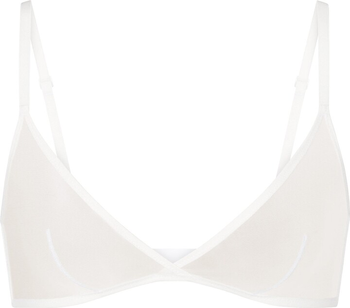Ultra Fine Mesh Triangle Bralette | Marble - ShopStyle Bras