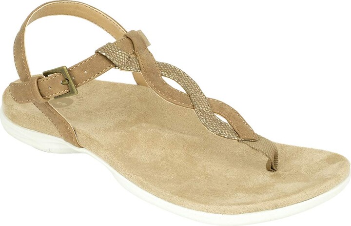 Revitalign Heron T-bar Women's Adjustable Orthotic Toasted Coconut - 10 ...