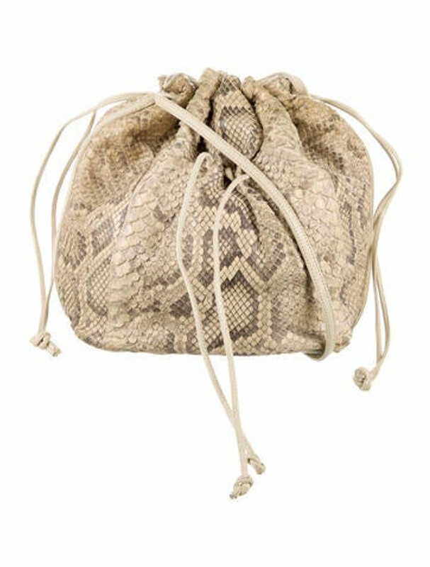 Carlos Falchi Leather-Trimmed Python Bucket Bag - ShopStyle