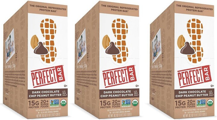 Perfect Bar Dark Chocolate Peanut Butter with Sea Salt Protein Bar - 55 ...