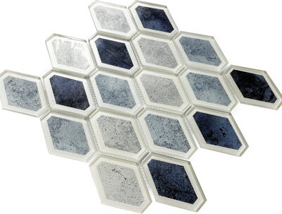 Symple Stuff Naniouni 12" x 12" Glass Honeycomb Random Mosaic Wall Tile ...