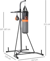 HOMCOM Boxing Station with Punchbag & Speed Ball Freestanding Hanging ...
