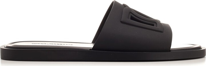 Dolce & Gabbana Black Slide - ShopStyle Flip Flop Sandals