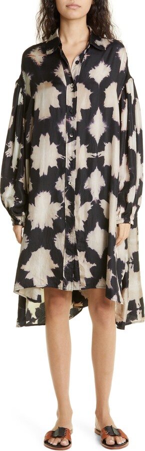 Ulla Johnson Alejandra Long Sleeve Silk Shirtdress - ShopStyle Day Dresses