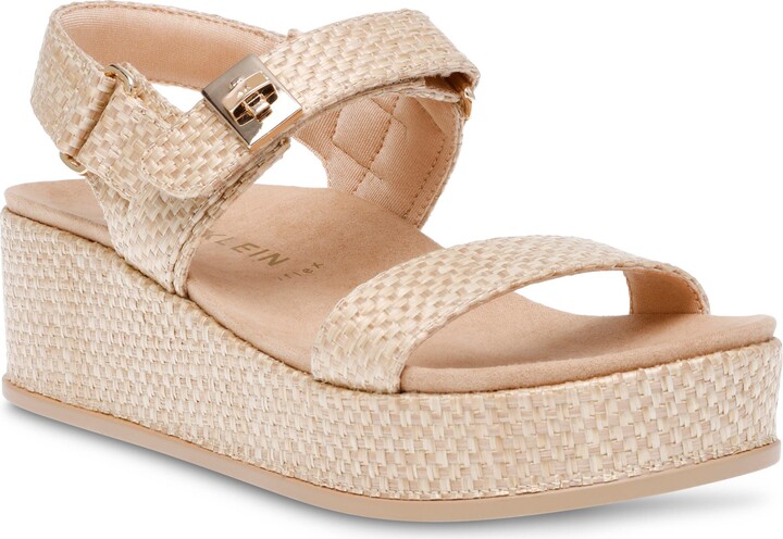 Anne Klein Violette Slingback Platform Wedge Sandal - ShopStyle