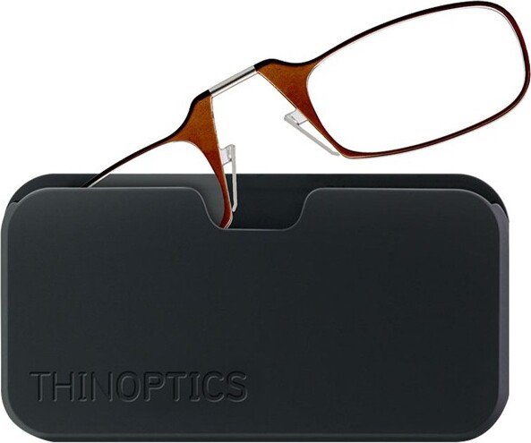ThinOptics Armless Glasses with Universal Case - +1.00- Brown Frame ...