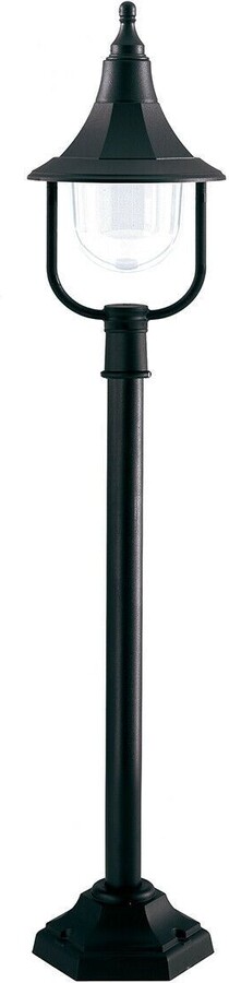 Loops Outdoor IP44 1 Bulb Short Mini Lamp Post Black Polycarbonate LED ...