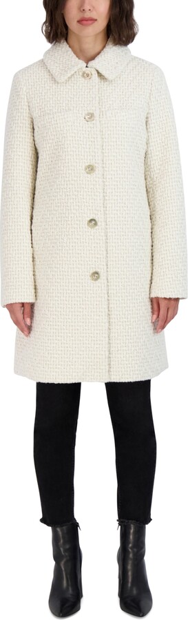 Laundry by Shelli Segal Women's 3/4 Club Collar Boucle Coat - ShopStyle