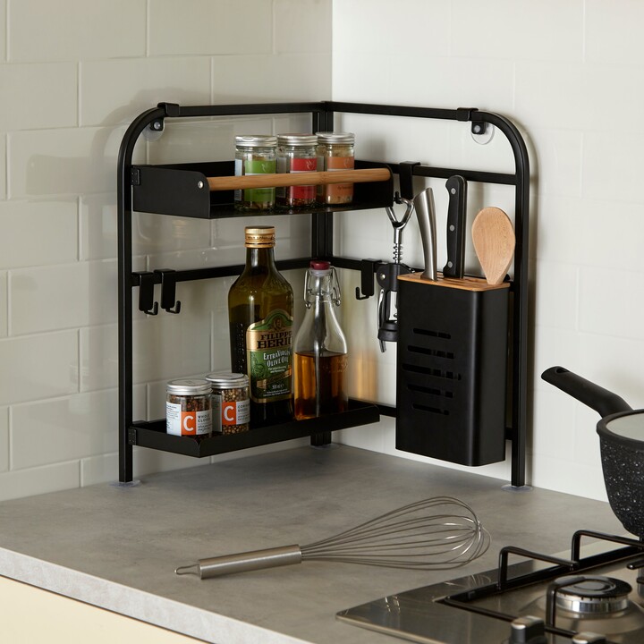 Dunelm Black Smart Industrial Corner Storage Rack Black - ShopStyle
