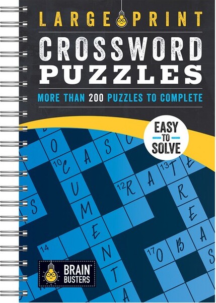 Large Print Crossword Puzzles Blue - (Brain Busters) by Parragon Books ...