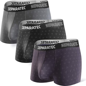 Separatec Men's Underwear Trunks Dual Pouch Boxer Shorts Comfort Flex ...