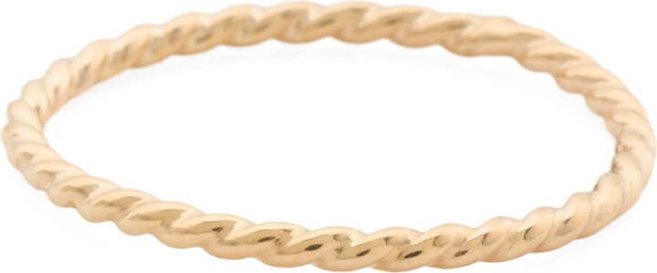 Golden Clef Made In Italy 14k Gold San Marco Stacking Ring - ShopStyle