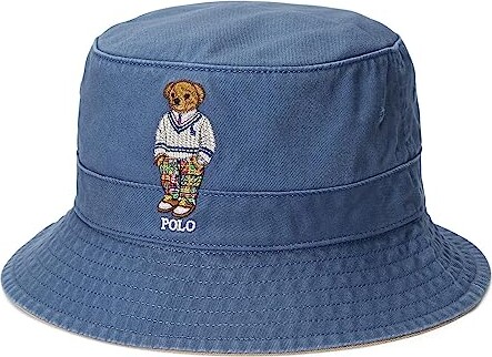 Polo Ralph Lauren Polo Bear Twill Bucket Hat (Old Royal) Caps - ShopStyle