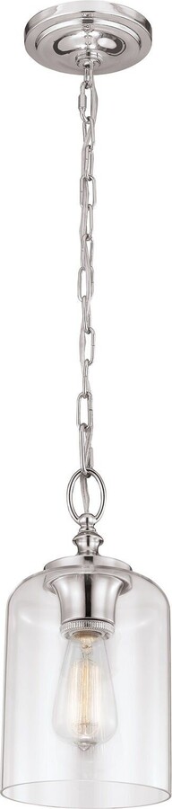 Loops 1 Bulb Ceiling Pendant Light Fitting Highly Polished Nickel LED ...