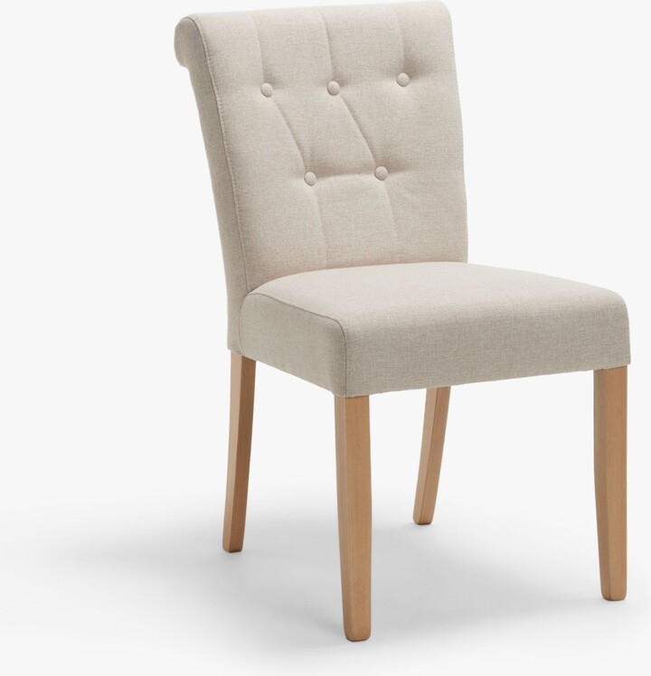 John Lewis ANYDAY Margo Button Back Dining Chair, FSC-Certified (Beech ...